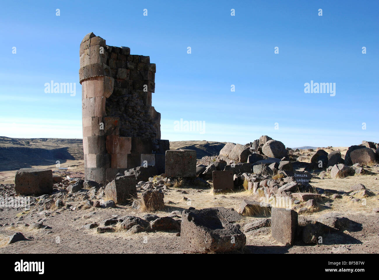 Chullpa, Sillustani, Inca settlement, Quechua settlement, Peru, South ...