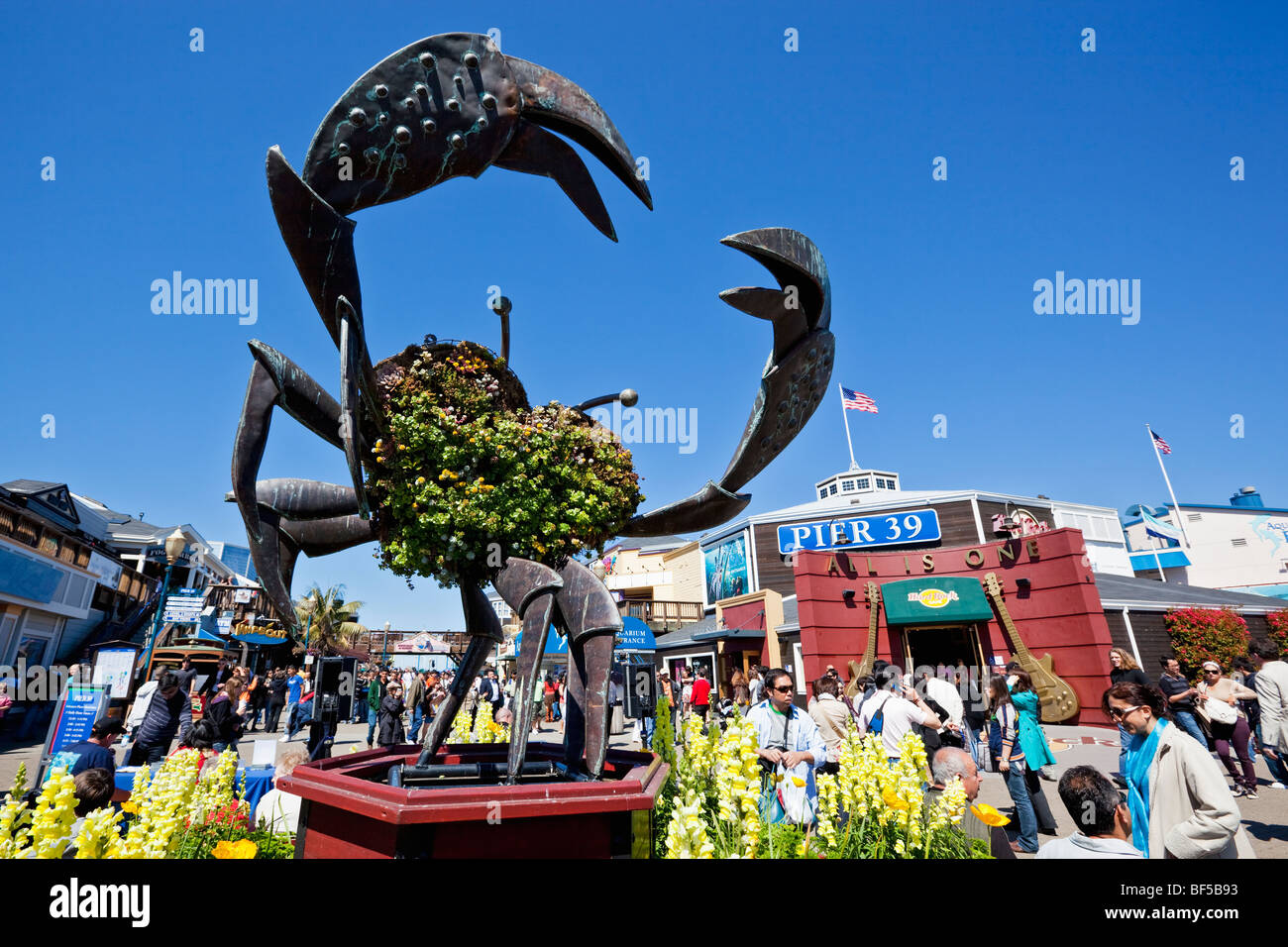 Metal Crab at Pier 39, San Francisco, California, USA, America Stock ...