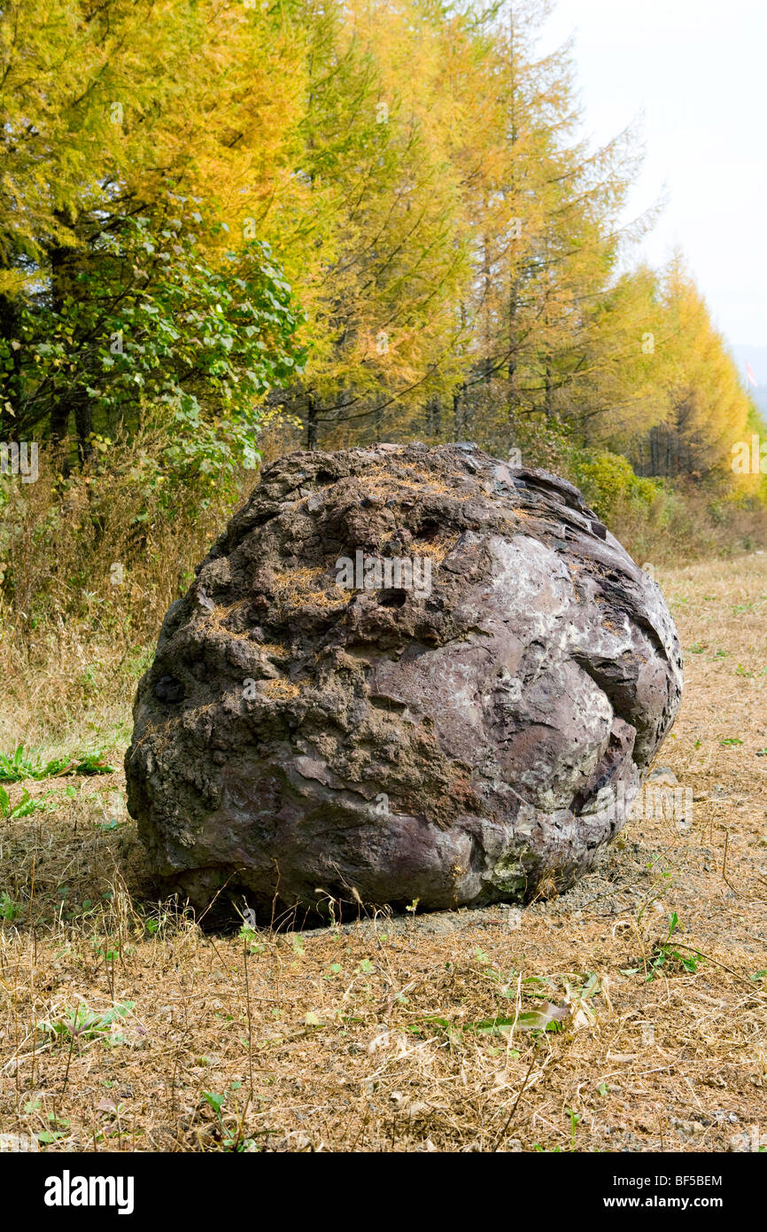 Ball shaped volcanic rock in Changbai Mountain, Jilin Province, China ...