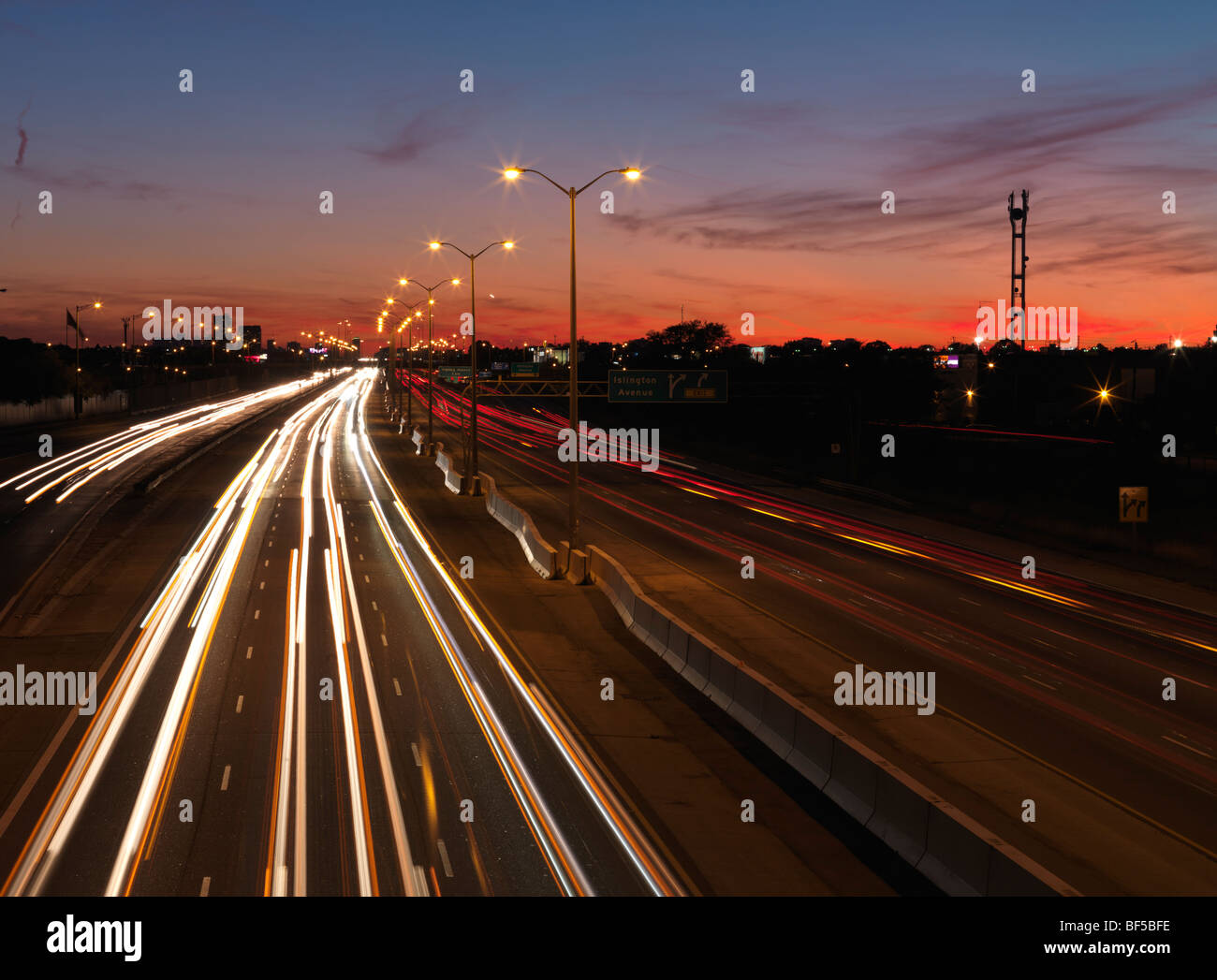 Twilight expressway and night light light hi-res stock photography and ...