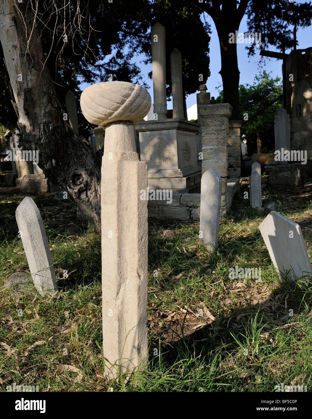 Turkish cemetery, Rhodes Town, Rhodes, Greece, Europe Stock Photo - Alamy