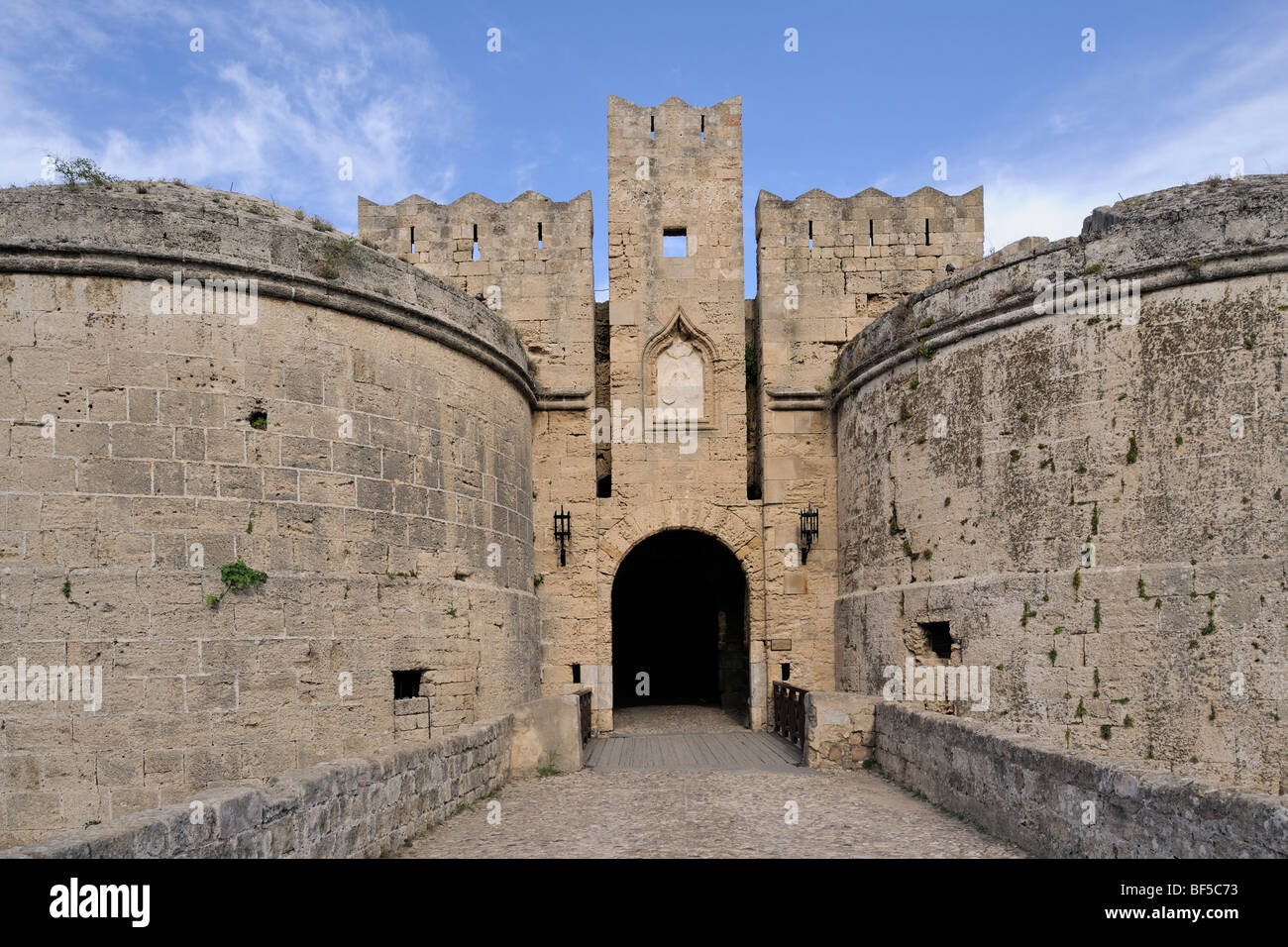 Amboise gate at the outer city wall, Rhodes Town, Rhodes, Greece ...