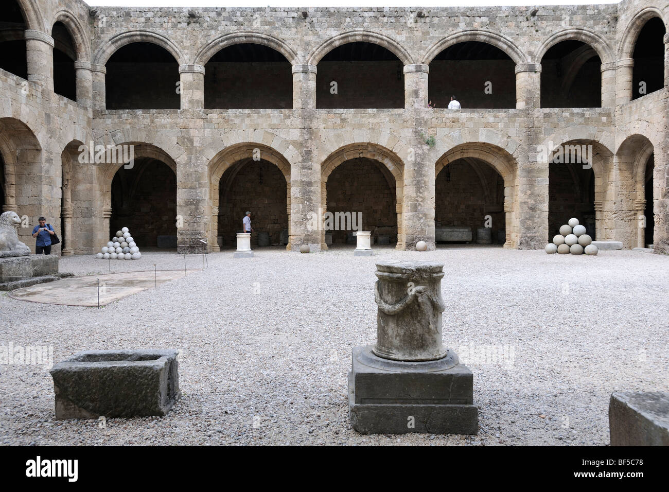 Courtyard of the Archaeological Museum, Rhodes Town, Rhodes, Greece ...