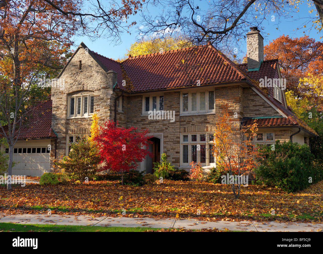 Fall trees in family neighborhood hi-res stock photography and images ...