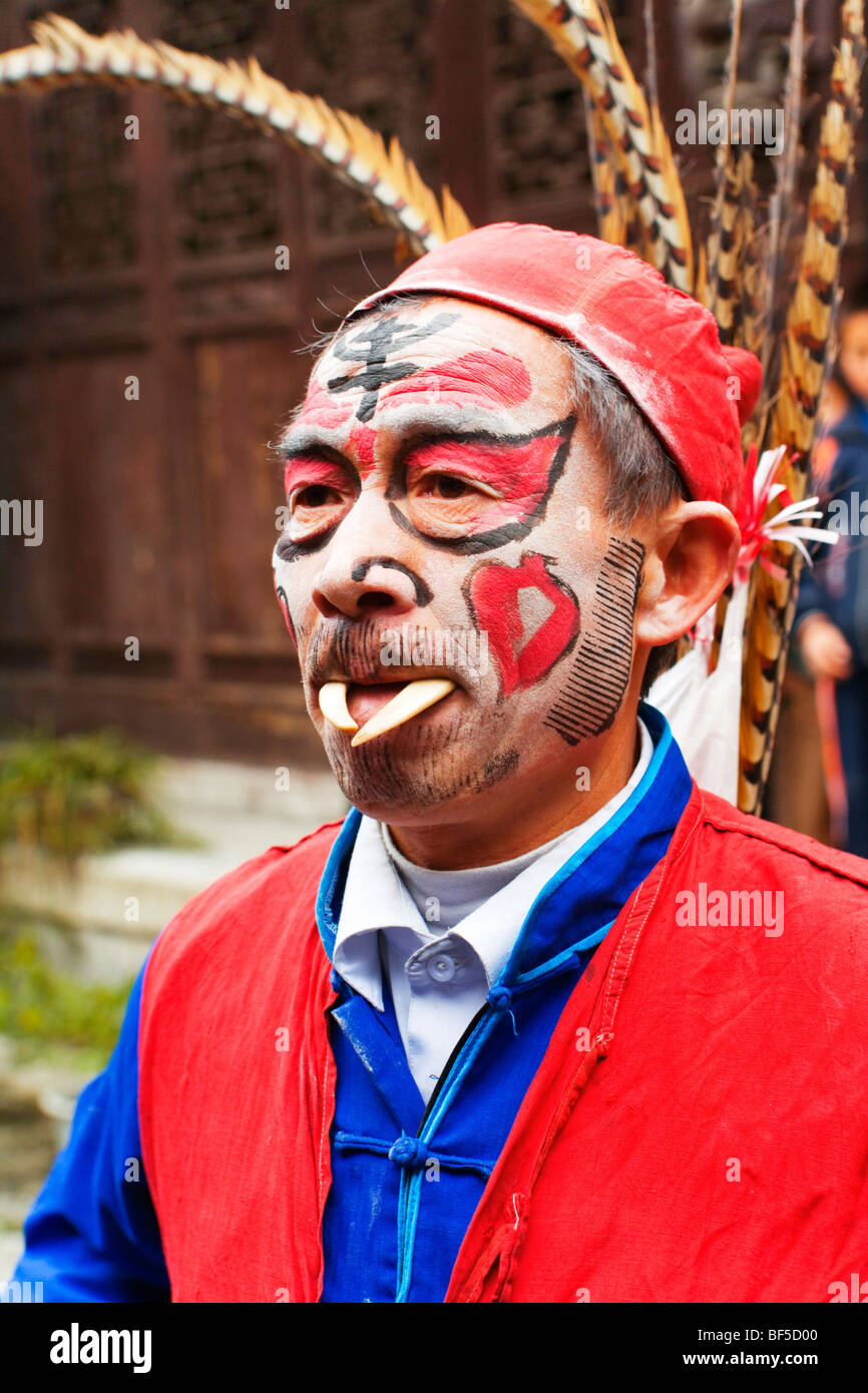 Nuo Opera performer, Guizhou Province, China Stock Photo - Alamy