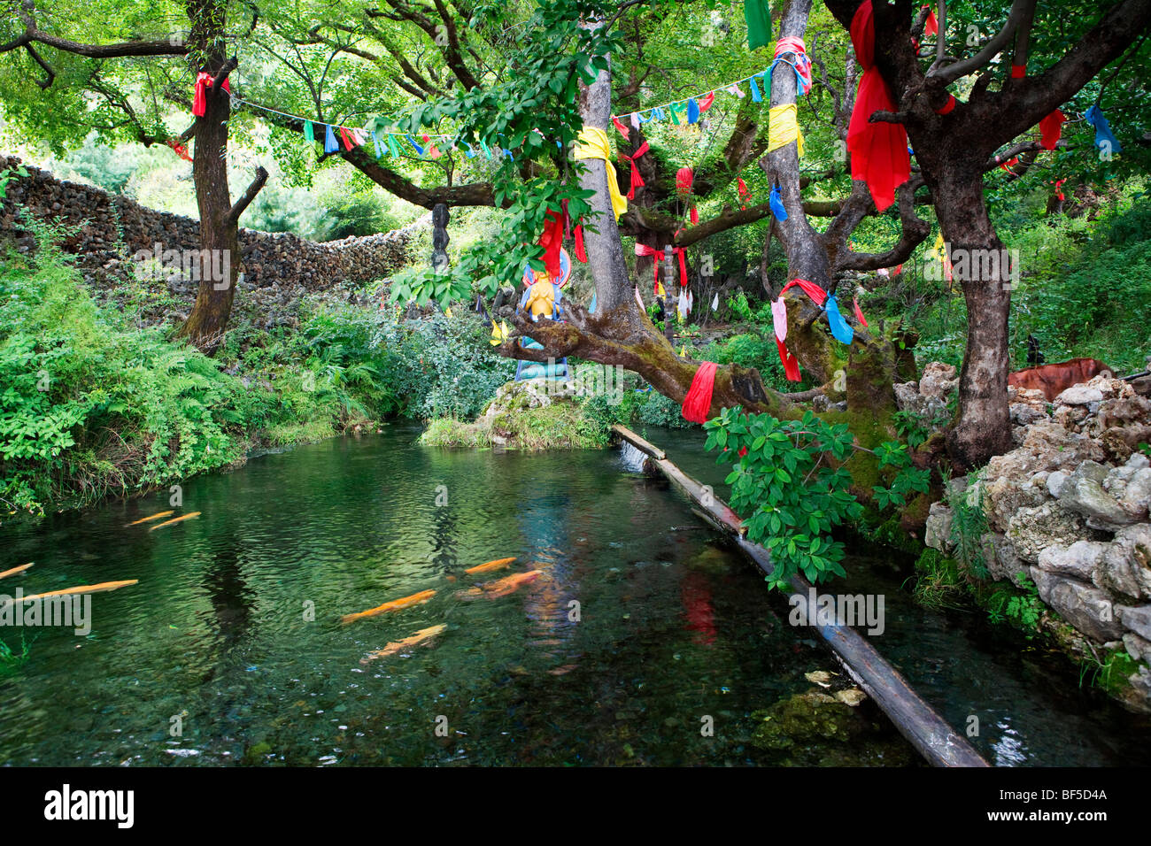 The mouth of Divine Spring, Yushui Stockade Scenic Spot, Lijiang, Yunan ...