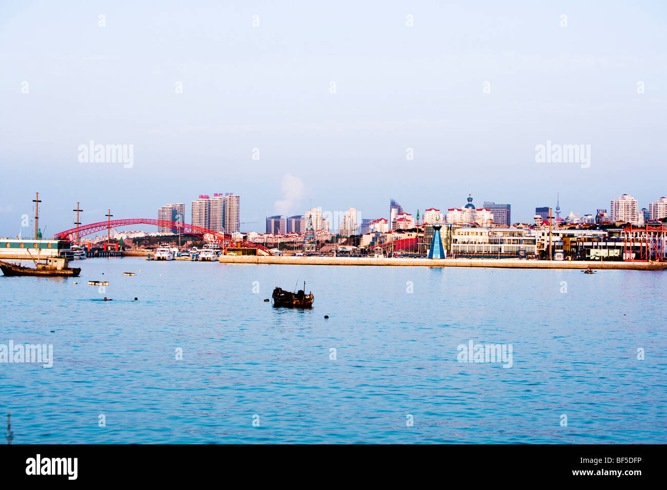 Modern architecture located on beach, Qingdao City, Shandong, China ...