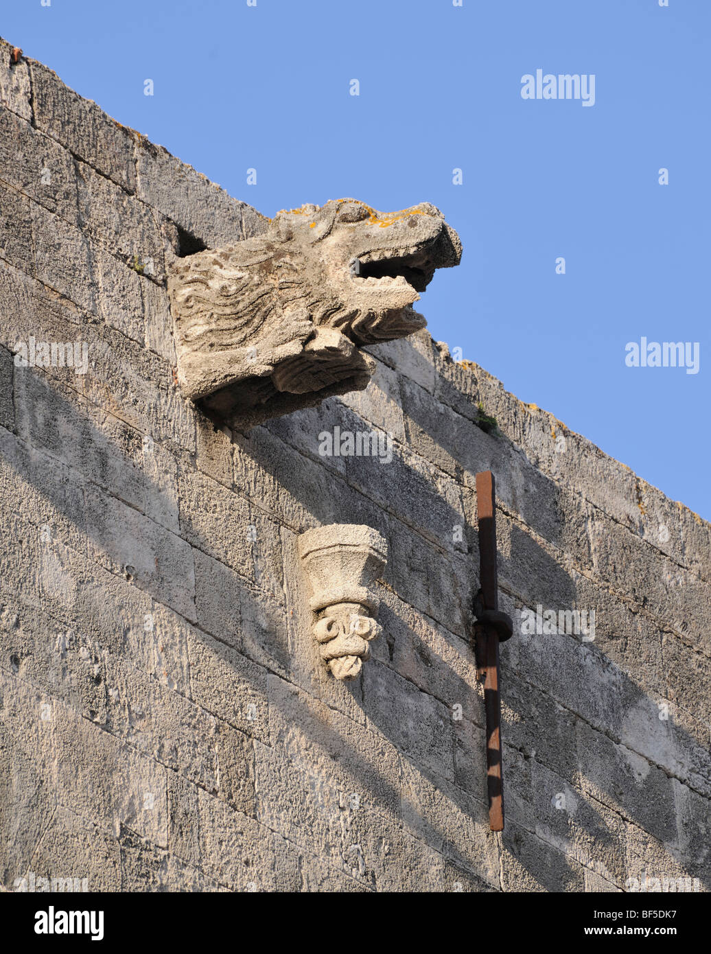 Gargoyles on the Kastellania on Platia Ippokratou, Rhodes Town, Rhodes ...