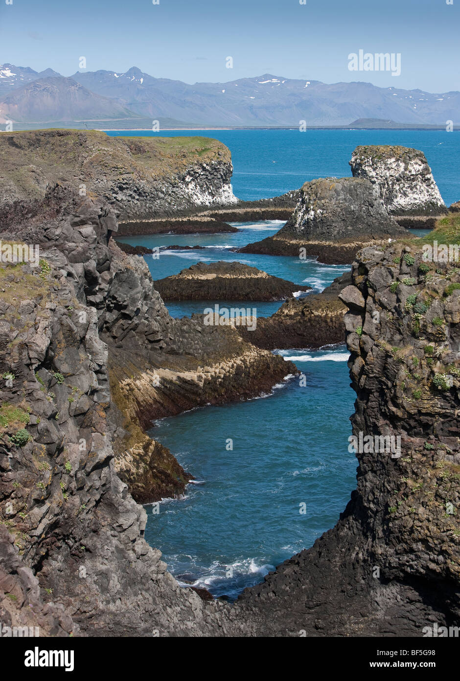 Arnarstapi, Bird cliffs, Snaefellsnes Peninsula, Iceland Stock Photo ...