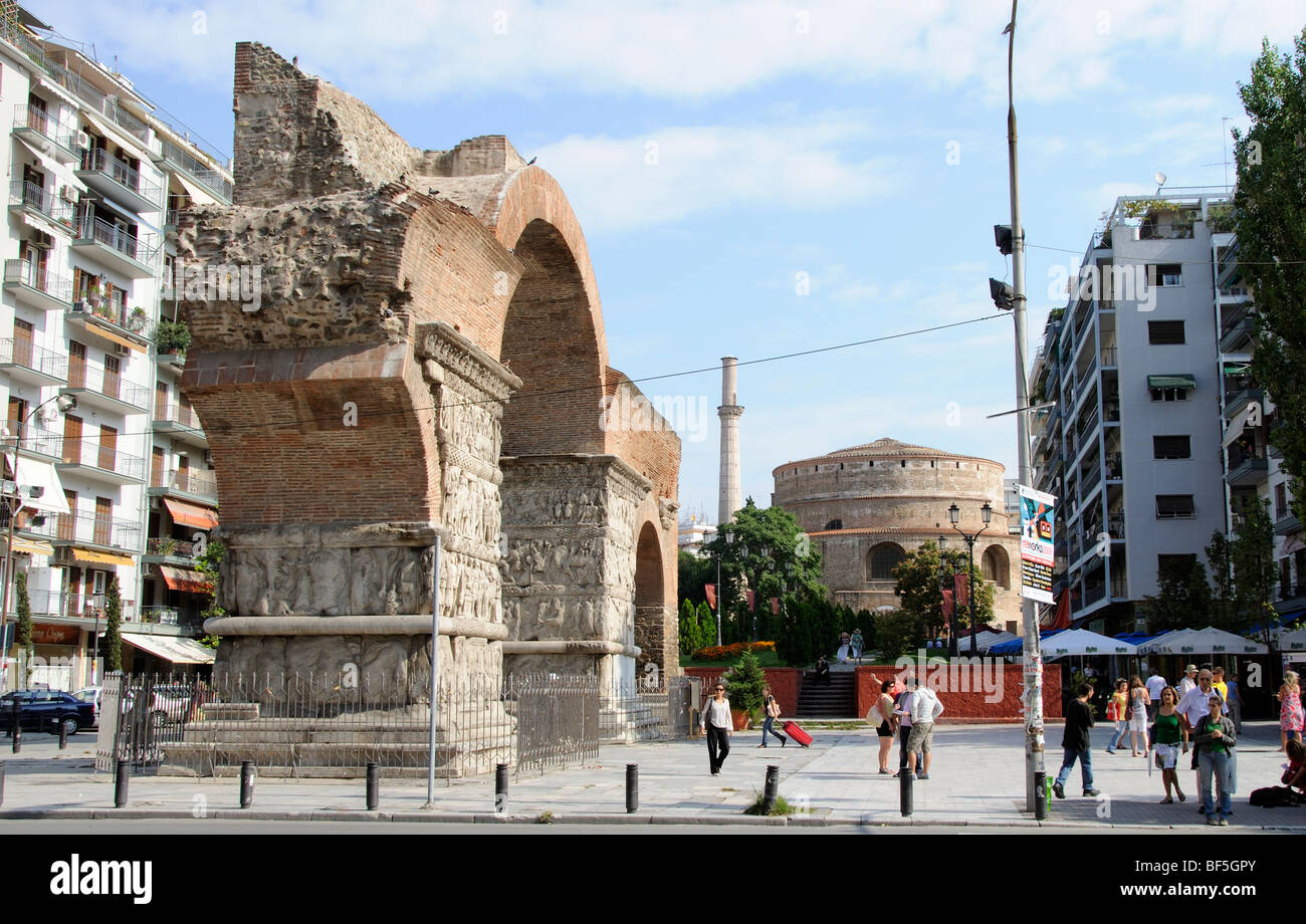 Galerius Arch and The Rotunda in the city centre of Thessaloniki ...