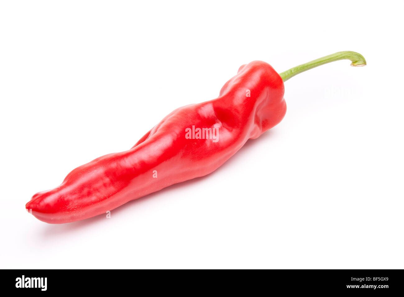 Large red sweet chilli pepper isolated against white background Stock ...