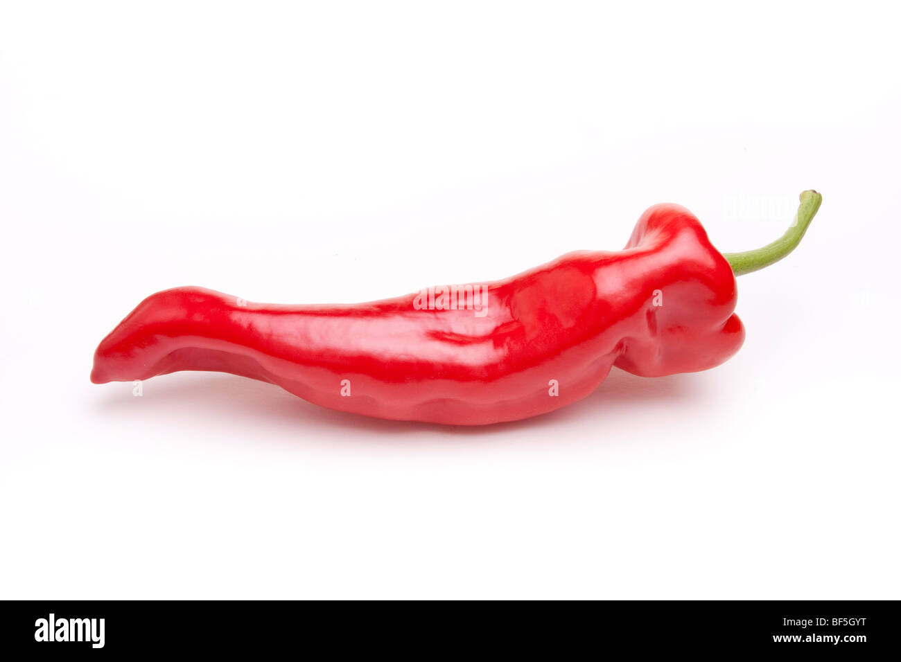 Large red sweet chilli pepper isolated against white background Stock ...