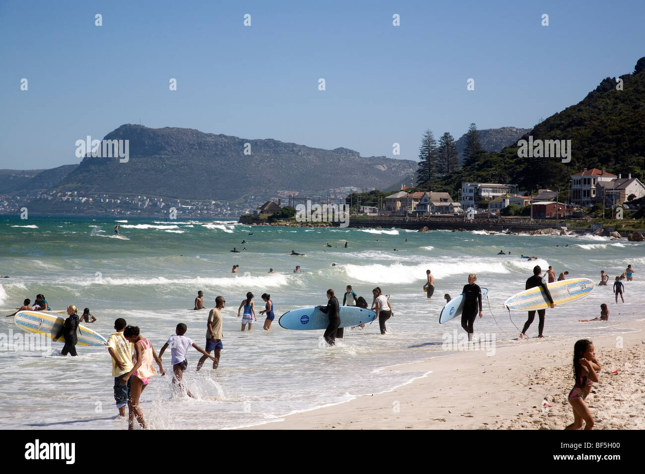 Muizenberg beach - popular with surfers - Cape Town Stock Photo - Alamy