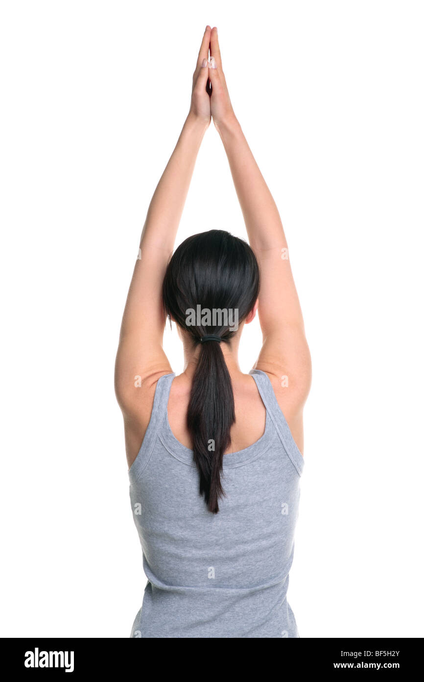 Woman back view a white background hi-res stock photography and images ...
