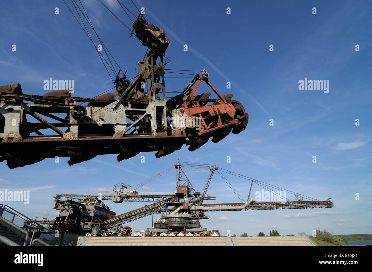 Gemini stacker, Ferropolis, City of Iron, Saxony-Anhalt, Germany, Europe Stock Photo - Alamy