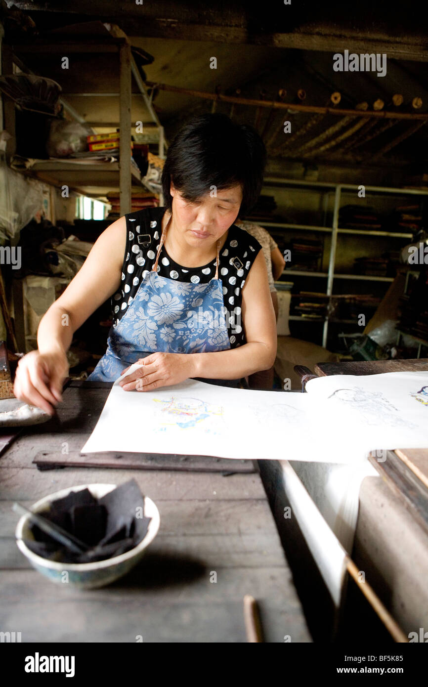 Chinese Woodblock Print High Resolution Stock Photography and Images ...