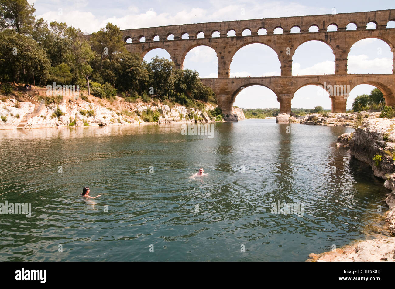 Pont du Gard, Roman Bridge, Languedoc-Roussillon, Southern France Stock ...