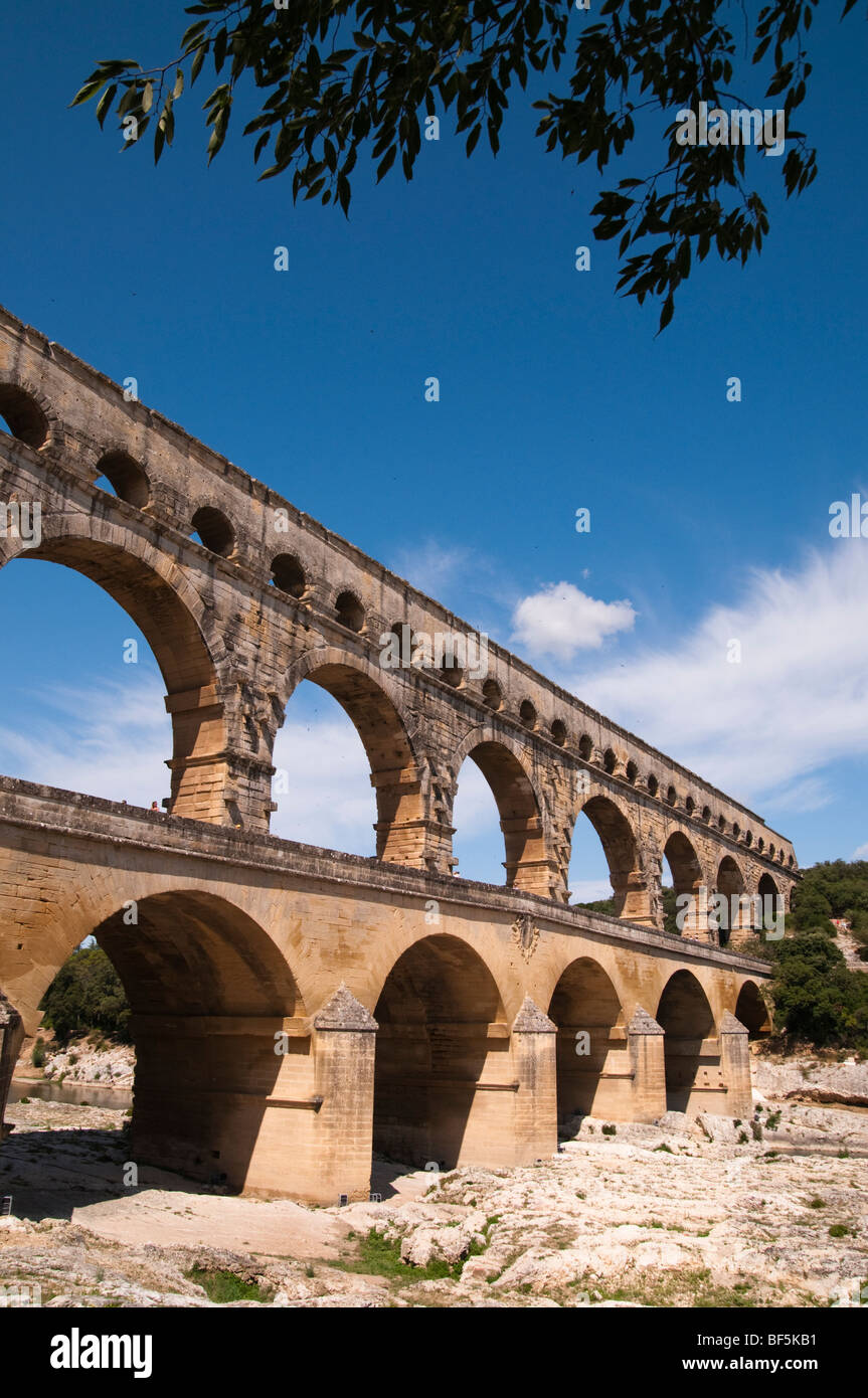 Pont du Gard, Roman Bridge, Languedoc-Roussillon, Southern France Stock ...
