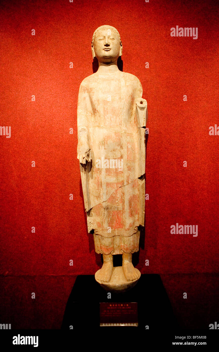 Buddha statue in Qingzhou Museum, Shandong Province, China Stock Photo ...