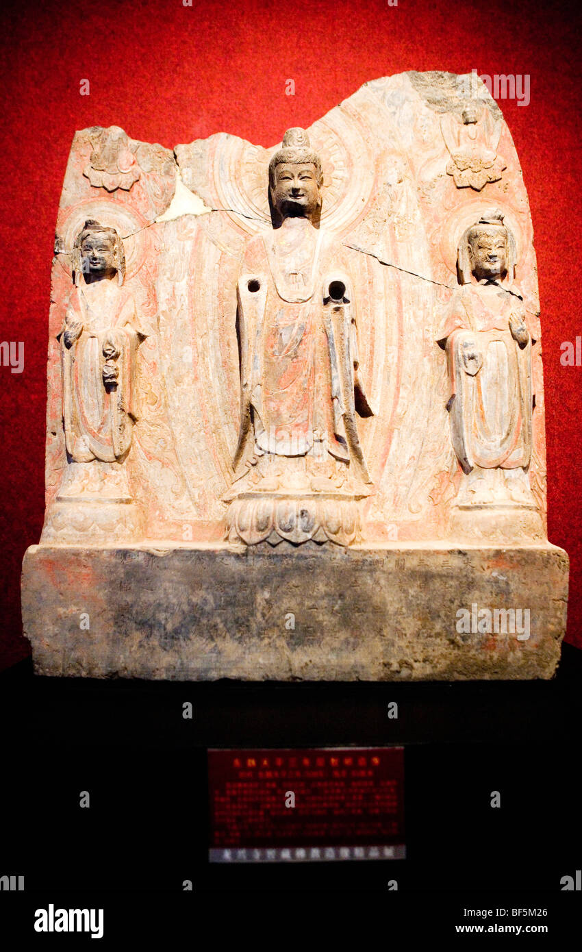 Buddha statue in Qingzhou Museum, Shandong Province, China Stock Photo ...
