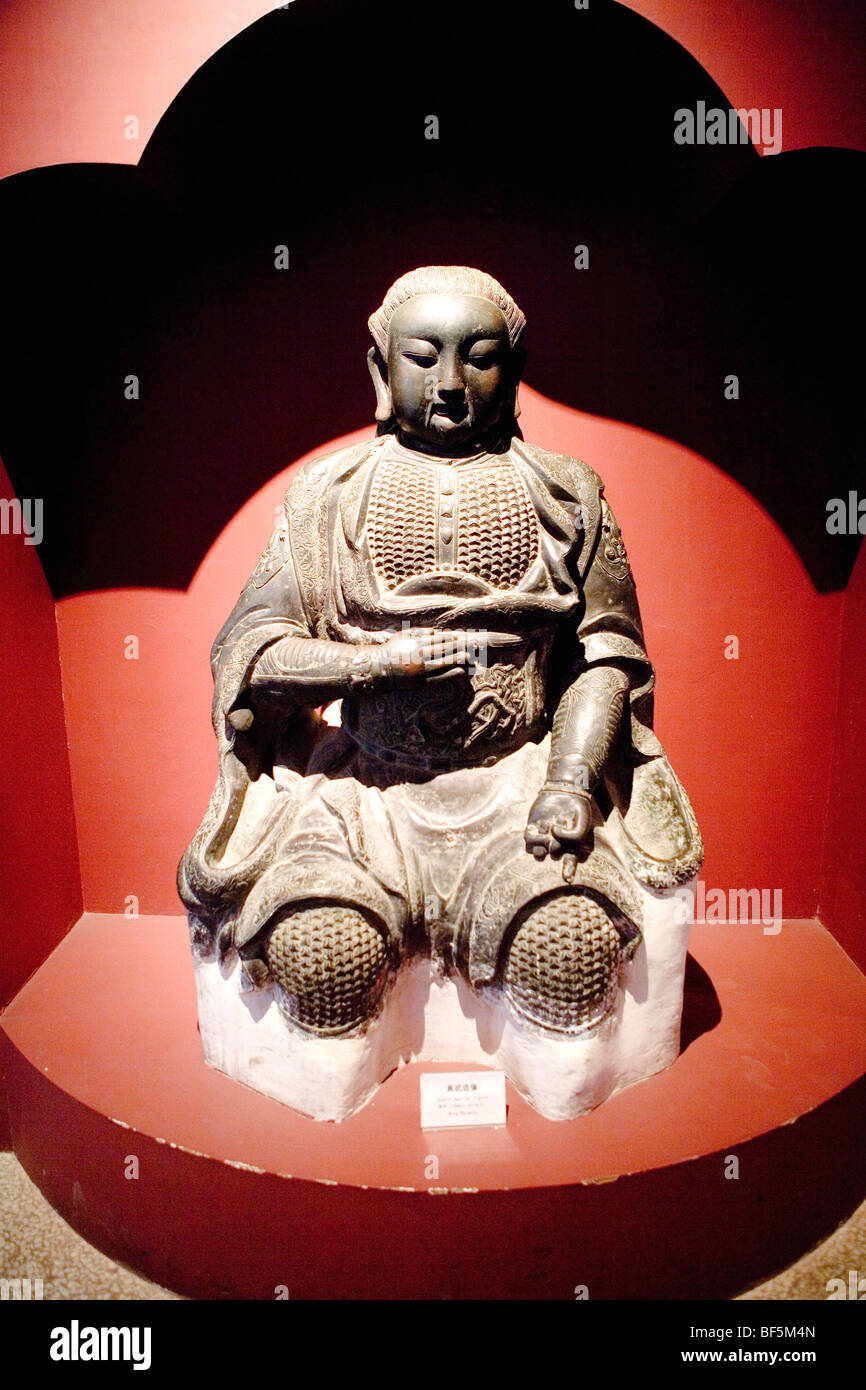 Statue Zhenwu from Qing Dynasty in Qingzhou Museum, Shandong Province ...