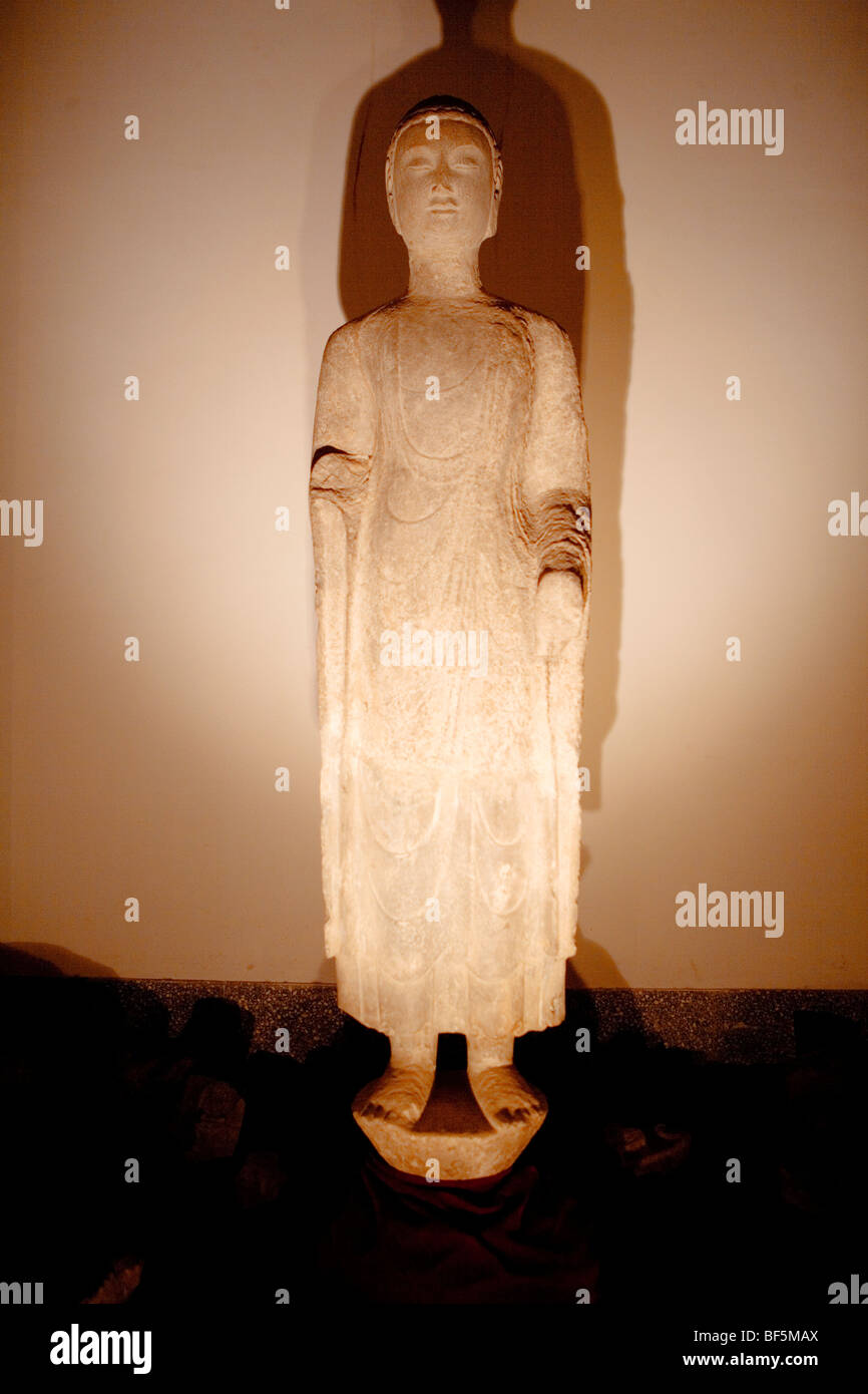 Buddha statue in Qingzhou Museum, Shandong Province, China Stock Photo ...