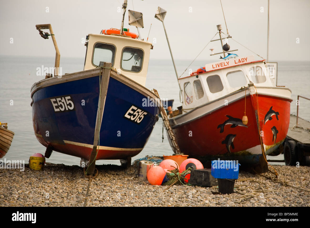 Fishing boats on beer beach hi-res stock photography and images - Alamy