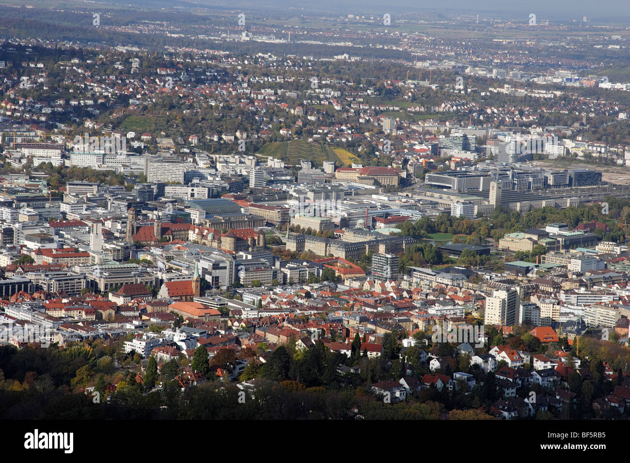 Aerial View Stuttgart Baden Wuerttemberg Germany High Resolution Stock ...
