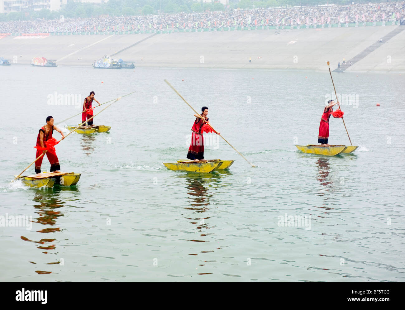 Ceremony of dragon boat racing, Hubei, China Stock Photo - Alamy