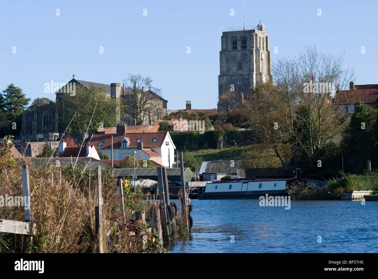 river waveney and st michael's church beccles suffolk england Stock ...