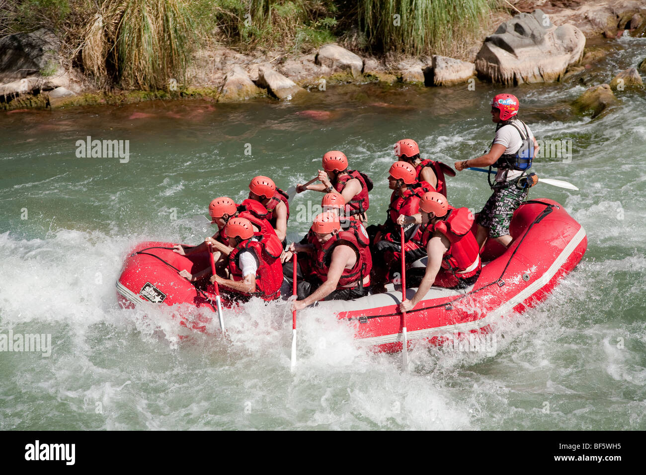 Rafting in Atuel River, Valle Grande, San Rafael, Mendoza province ...
