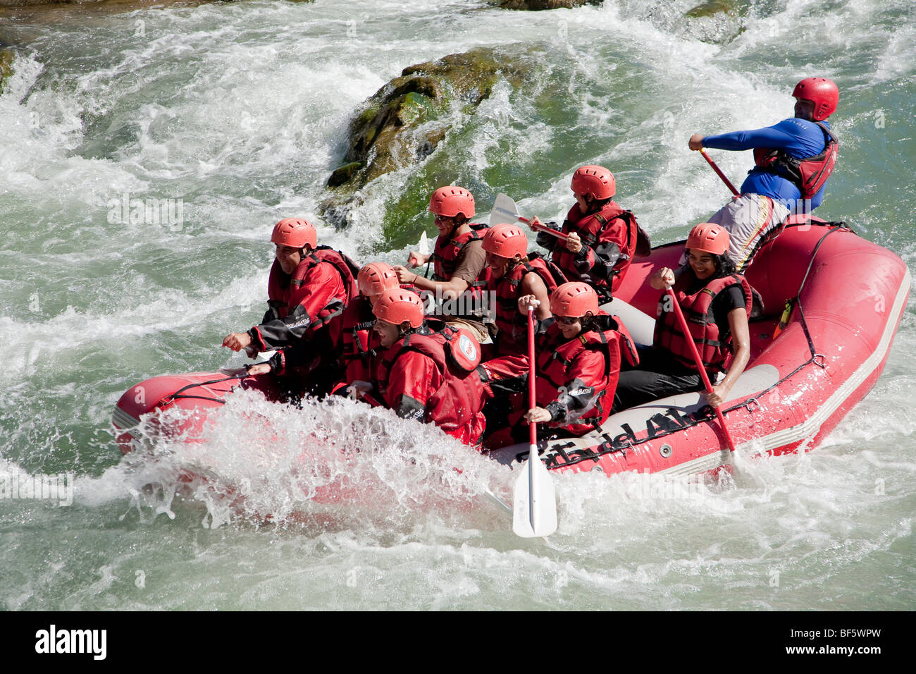 Rafting in Atuel River, Valle Grande, San Rafael, Mendoza province ...