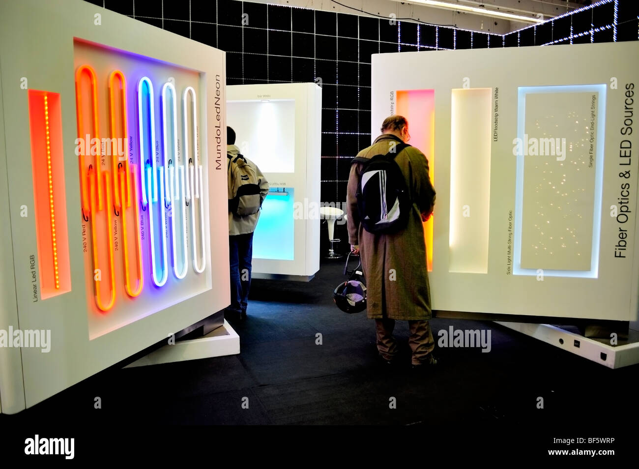 Paris, France, Construction Equipment Trade Show, Salon Batimat, LED ...