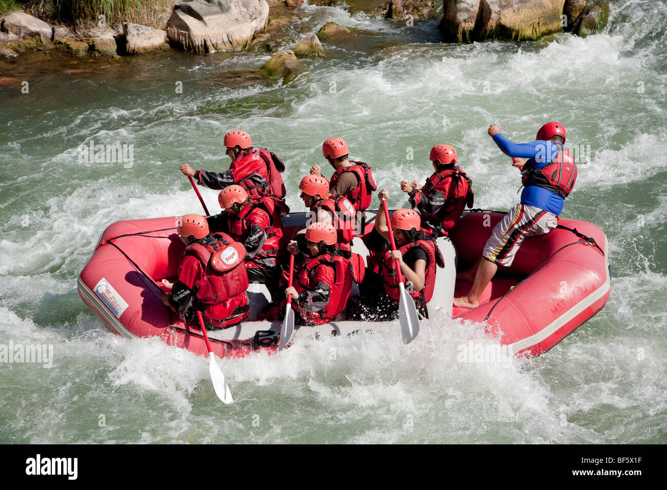 Rafting in Atuel River, Valle Grande, San Rafael, Mendoza province ...