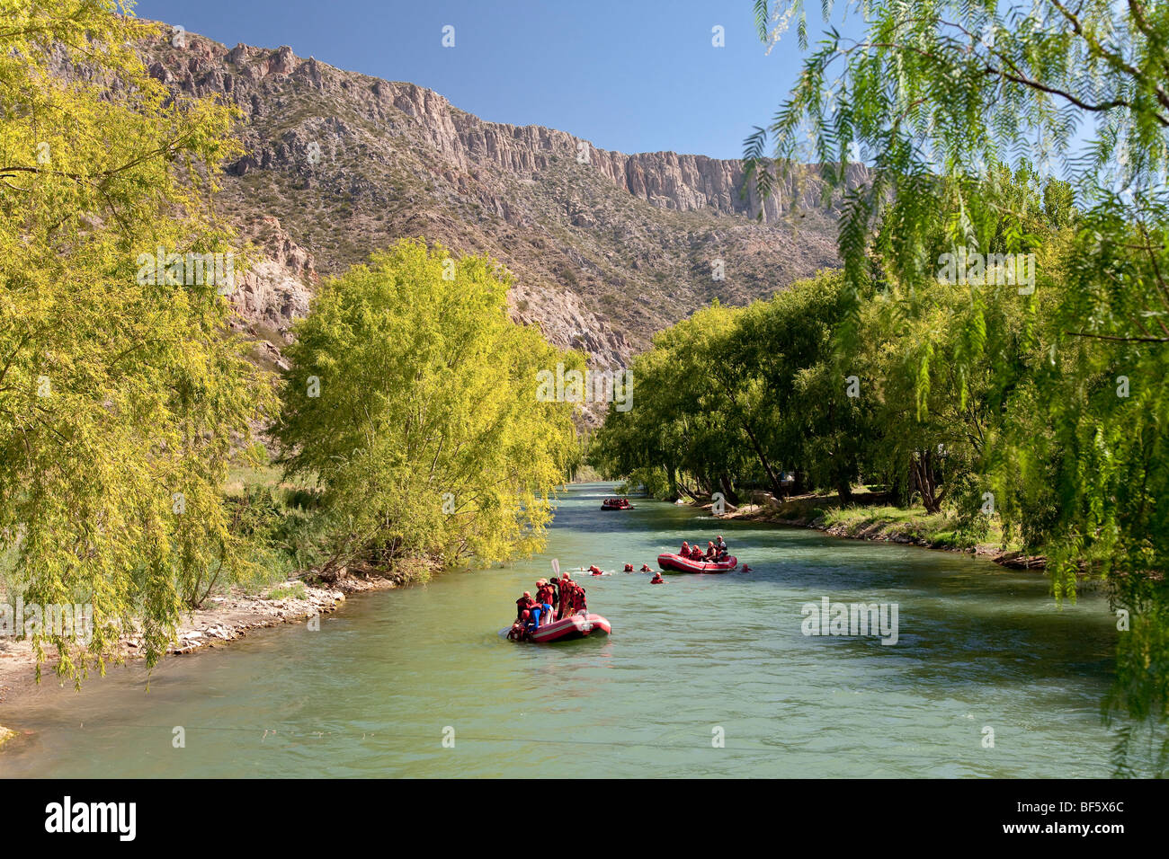 Rafting in Atuel River, Valle Grande, San Rafael, Mendoza province ...