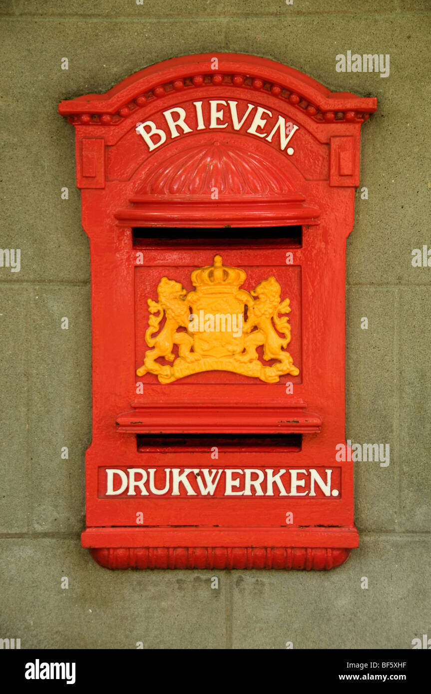 Post Office Box Pillar Letter Mail Netherlands Zuiderzee museum Stock ...