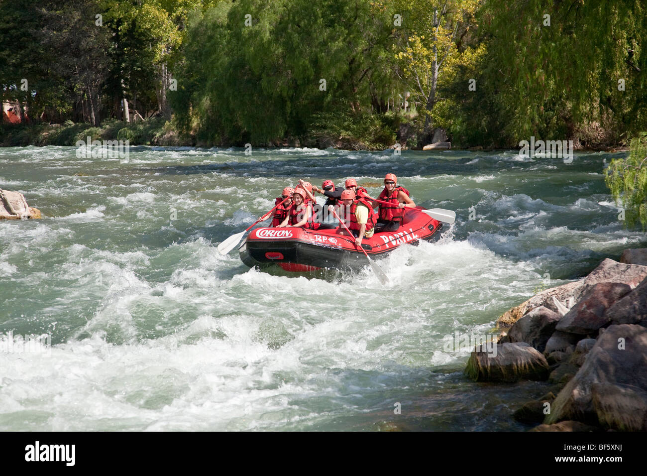 Rafting in Atuel River, Valle Grande, San Rafael, Mendoza province ...