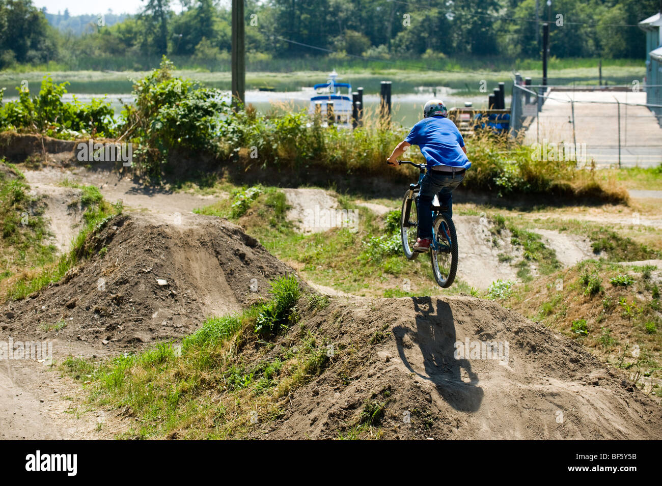 boy riding bmx bike Stock Photo - Alamy