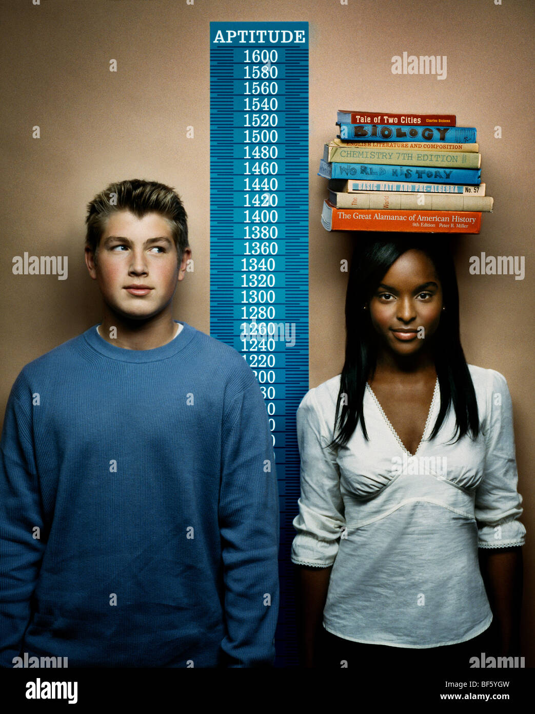 Measuring teen student aptitude Stock Photo - Alamy