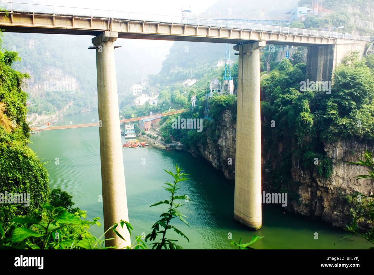 Bridge over Yangtze River in Xiakou Scenic Area, Yichang City, Hubei ...