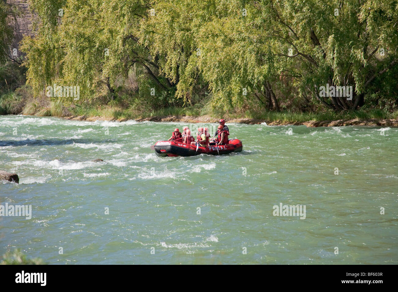 Rafting in Atuel River, Valle Grande, San Rafael, Mendoza province ...