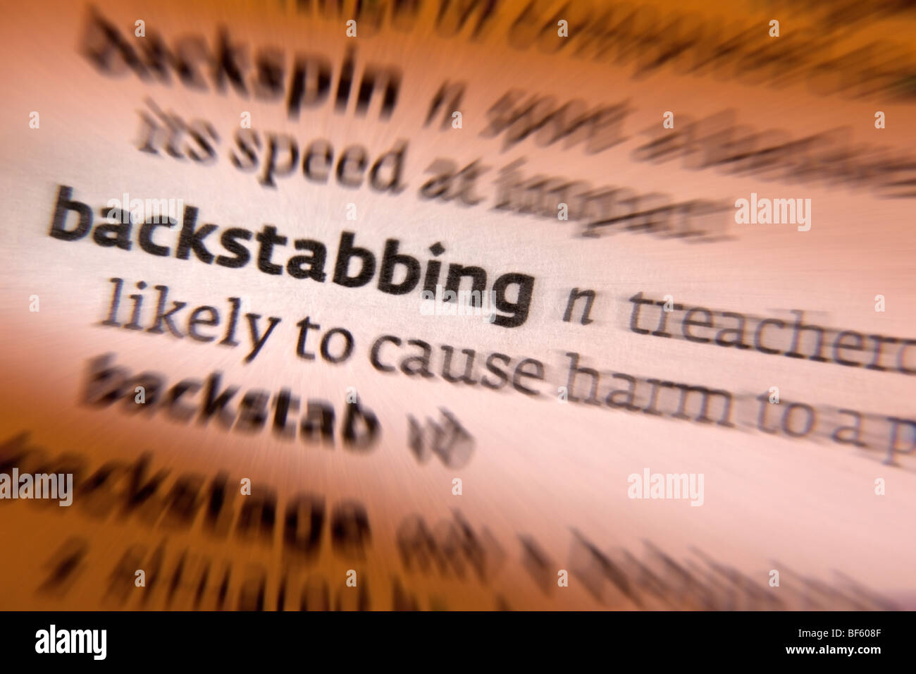 Concept - Backstabbing Stock Photo - Alamy