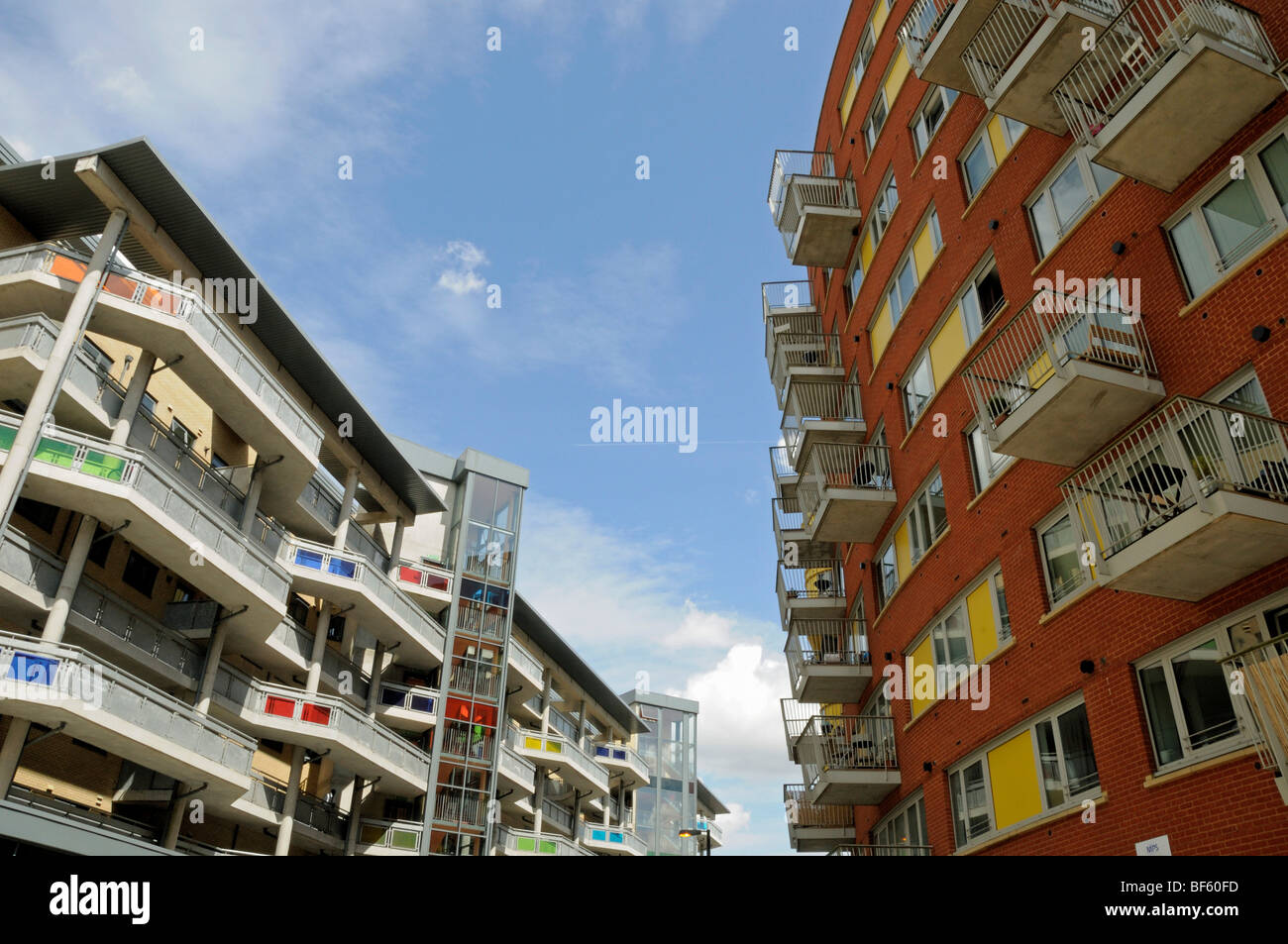 Modern Flats with balconies Holloway Islington London England UK Stock ...
