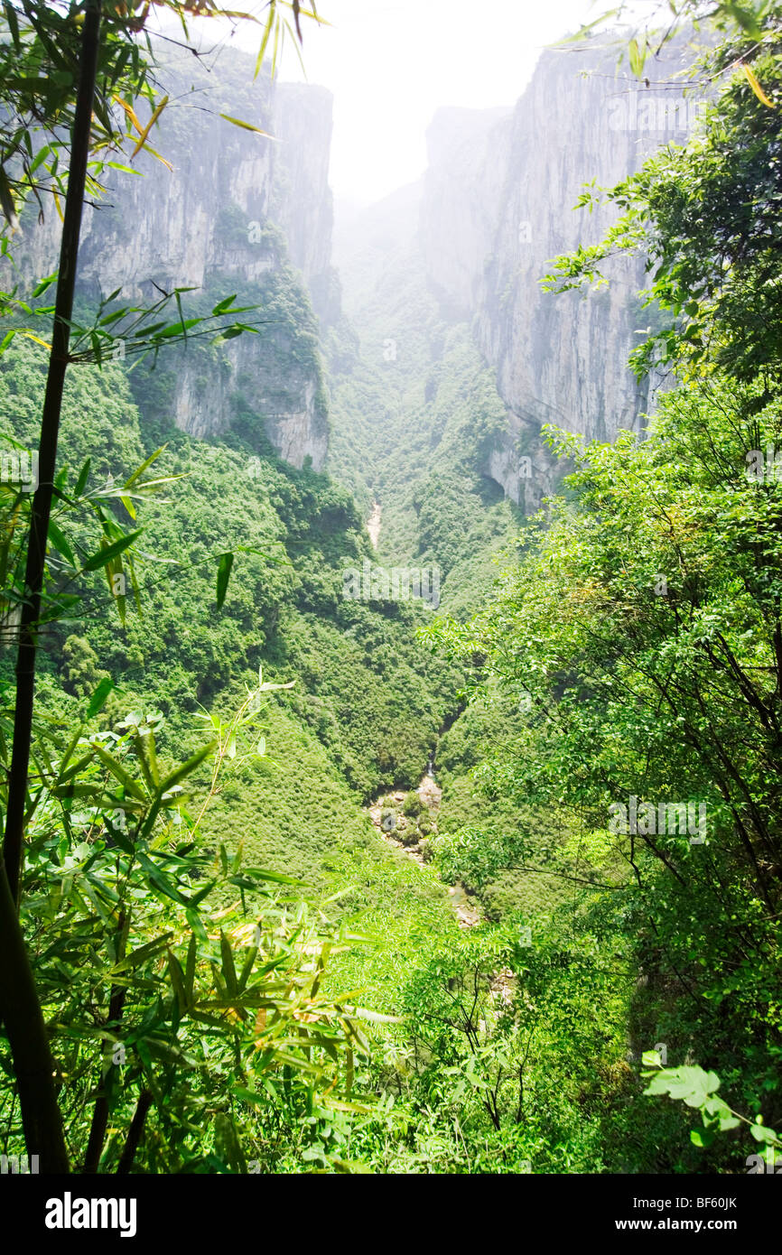 Majestic cliff in Tenglong Cave Scenic Area, Lichuan, Enshi Tujia and ...