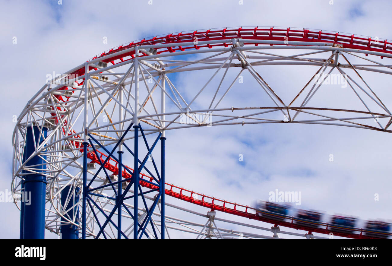 England, Lancashire, Blackpool. The 'Pepsi Max Big One' roller coaster ...