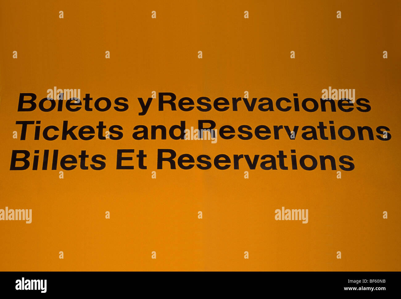 Trilingual sign, Spanish English French sign, Cancun International ...