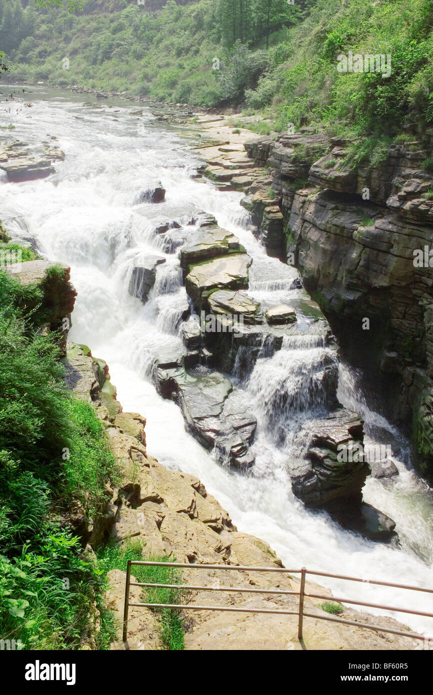 Creek flowing in Tenglong Cave Scenic Area, Lichuan City, Enshi Tujia ...