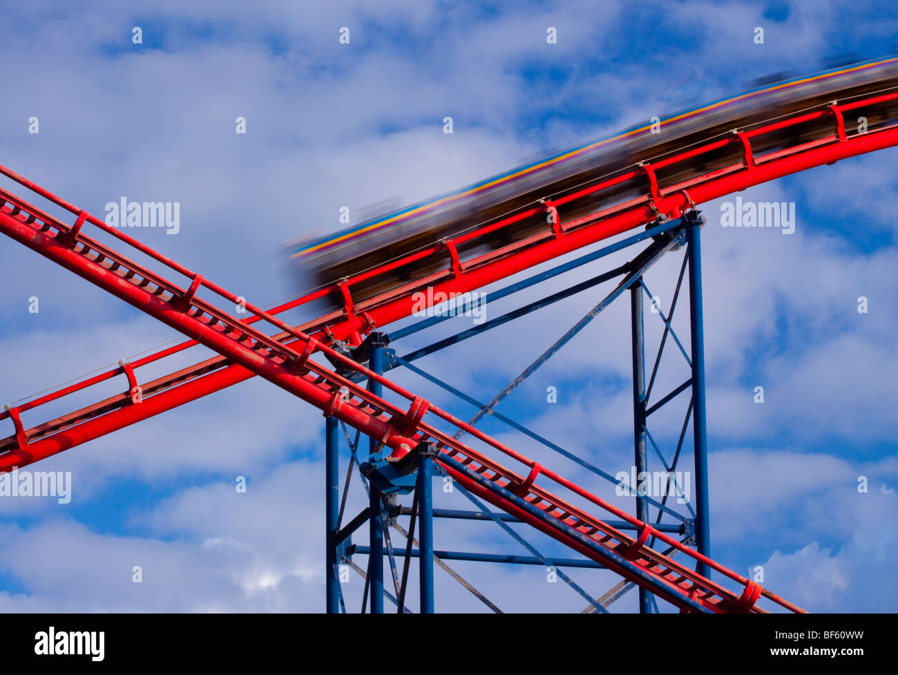 England, Lancashire, Blackpool. The 'Pepsi Max Big One' roller coaster ...