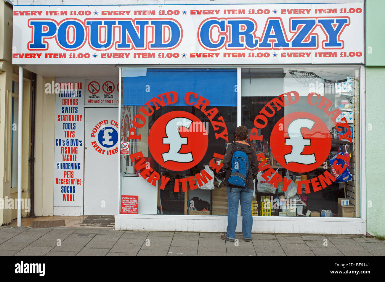 Pound Crazy shop Stock Photo - Alamy