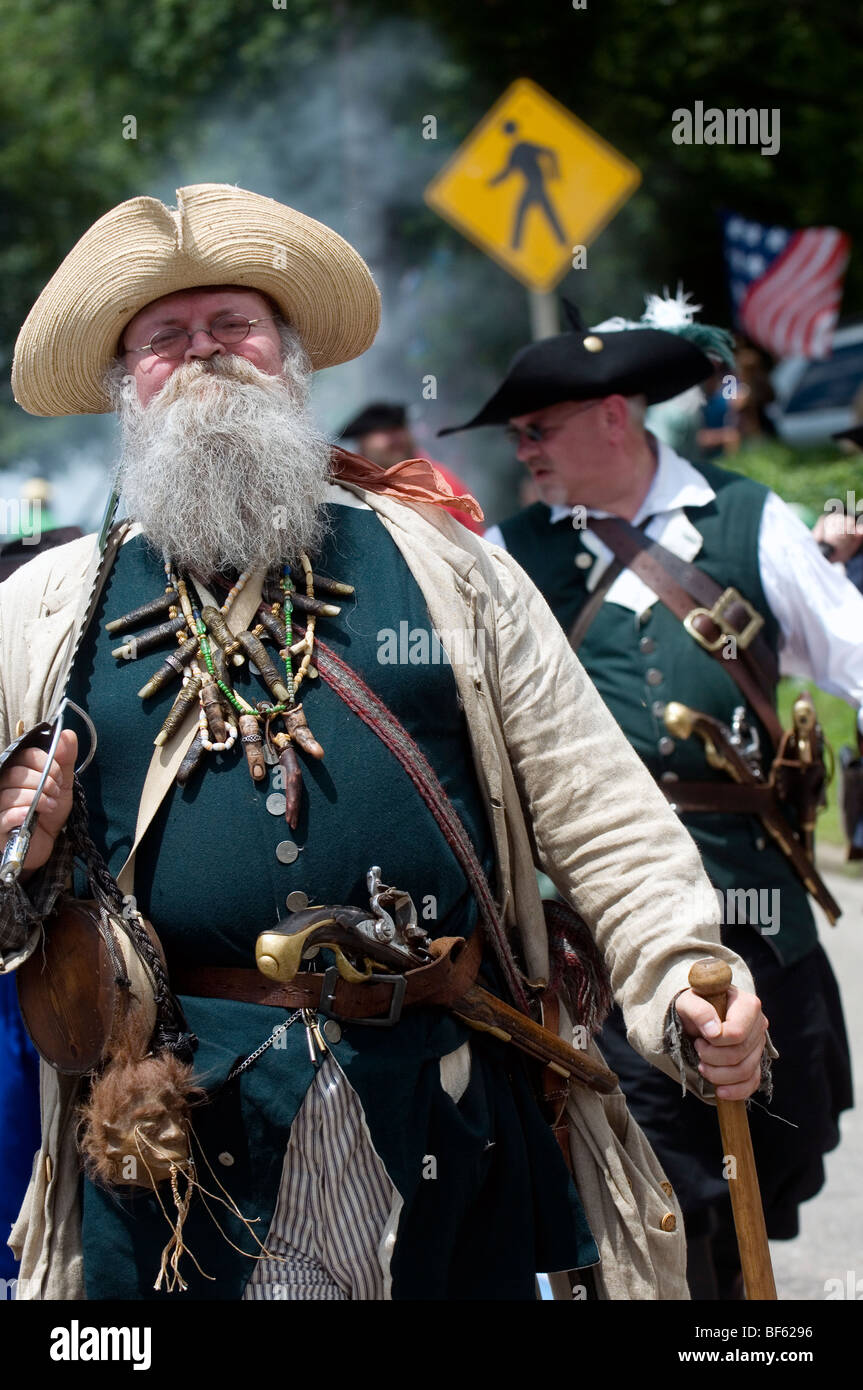 Colonial pirate in Bristol Rhode island Fourth of July parade Stock ...